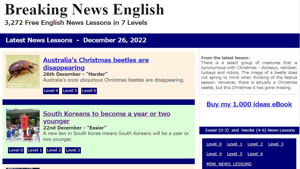 【Breaking News English】おすすめの英語学習用サイト | SYD+NY English